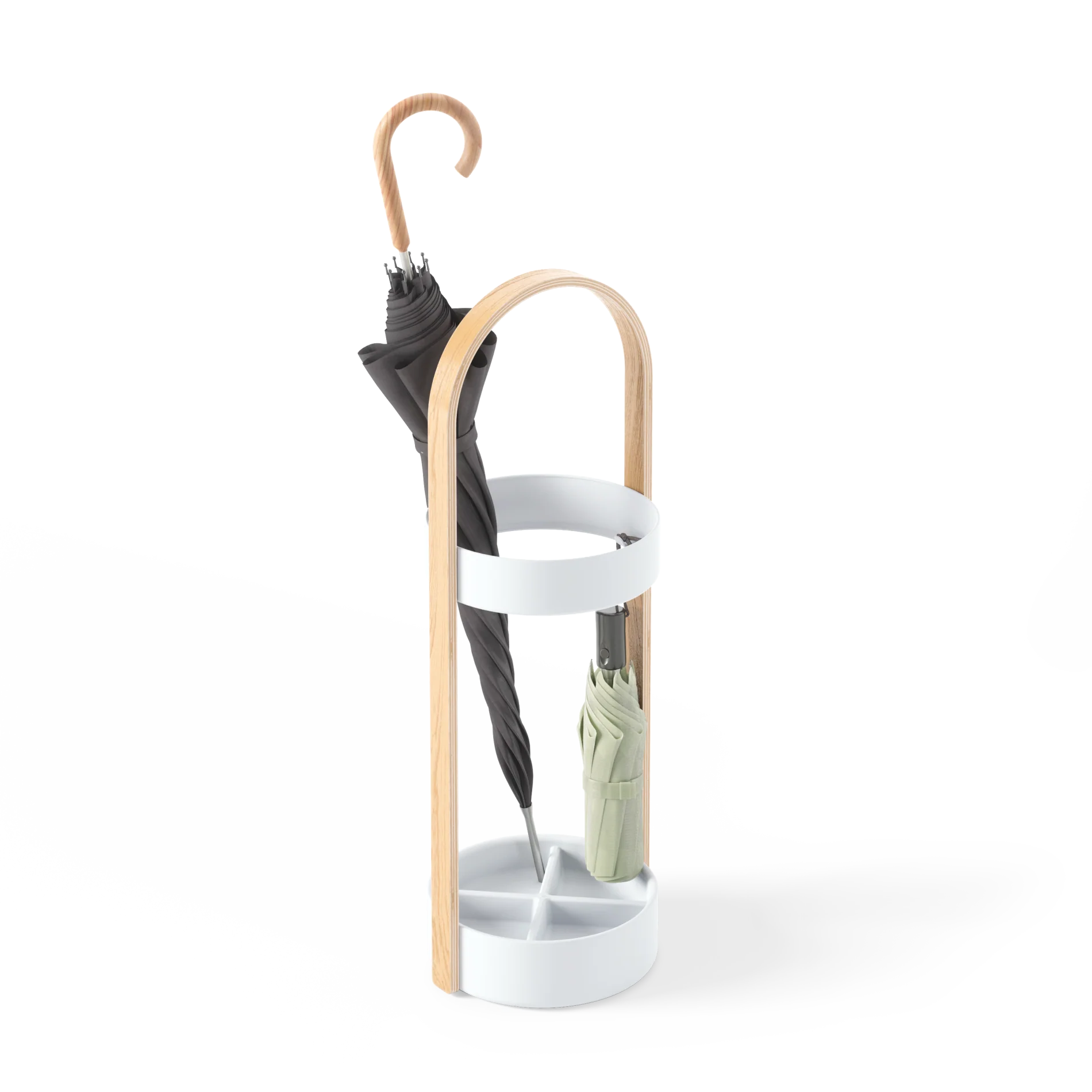 Umbra Bellwood Paraplystativ hvit natur - glassoginterior.no