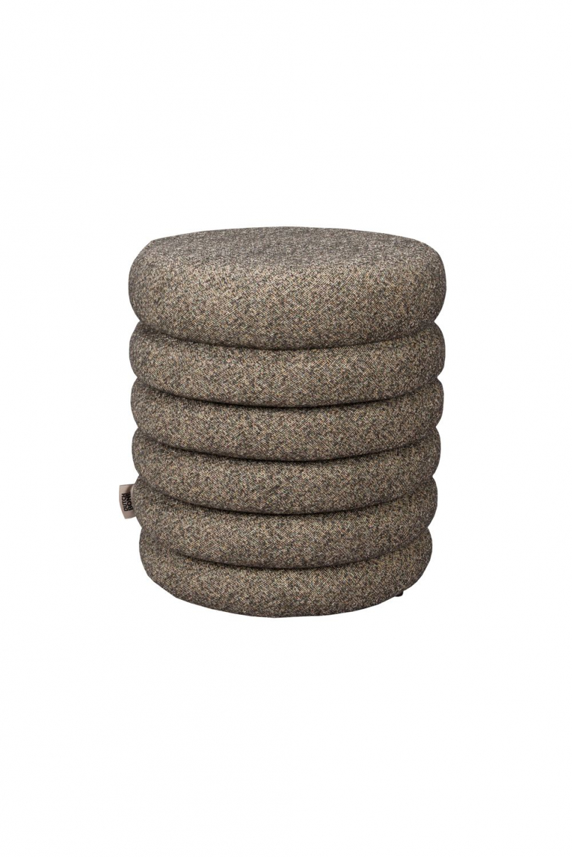 Dutchbone Fern Puff Sort - glassoginterior.no